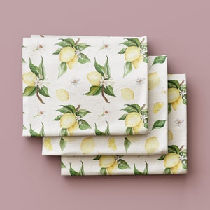 Watercolor Lemon Digital Paper | Lemons Seamless Pattern Digital ...