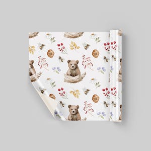 Woodland Animals Digital Paper Watercolor Art Forest Seamless Pattern ...