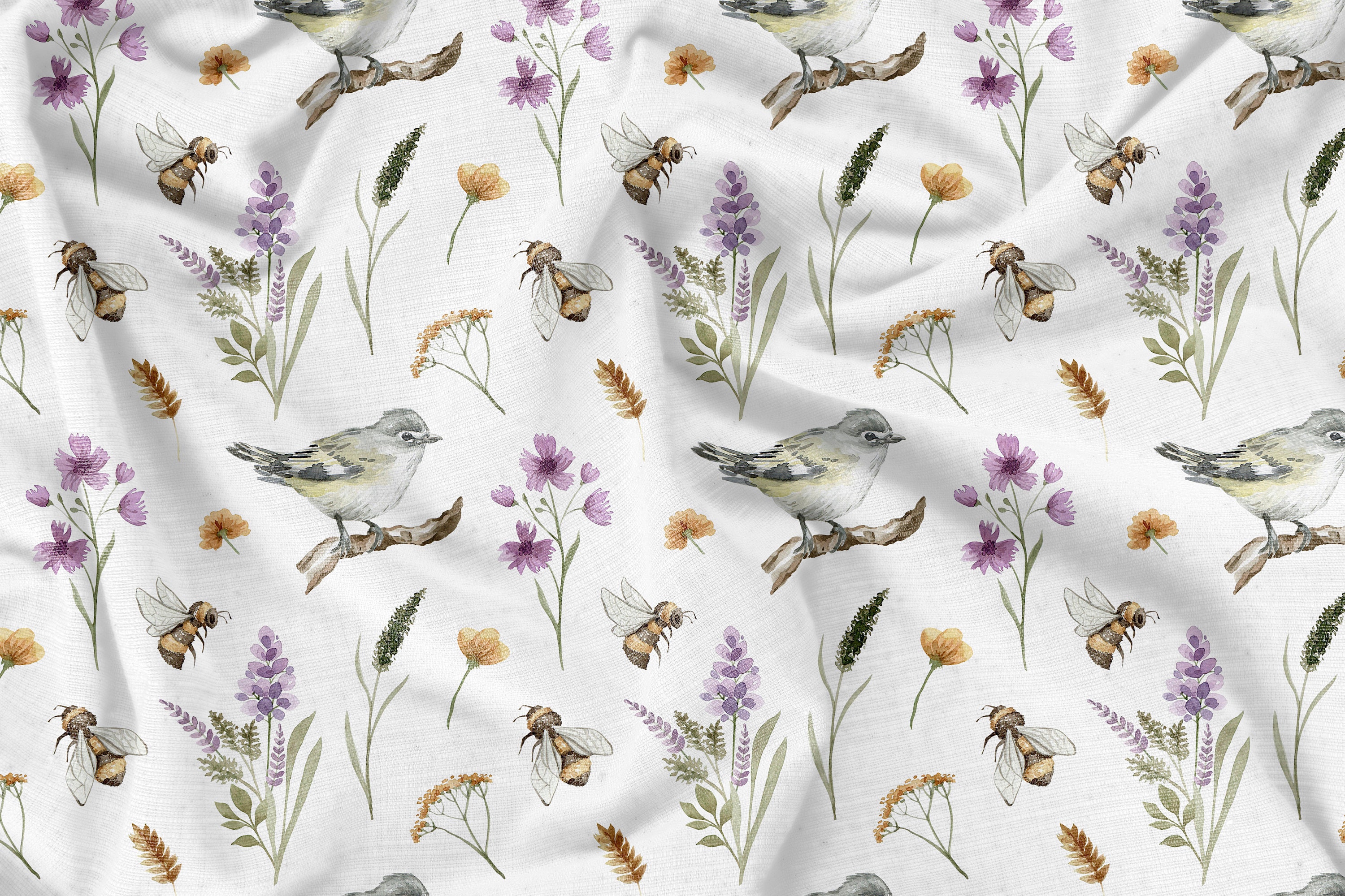 Forest Digital Paper Watercolor Art Woodland Animals Seamless Pattern ...