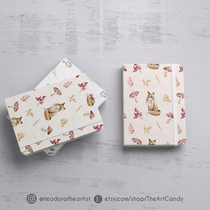 Forest Digital Paper Watercolor Art Woodland Animals Seamless Pattern ...