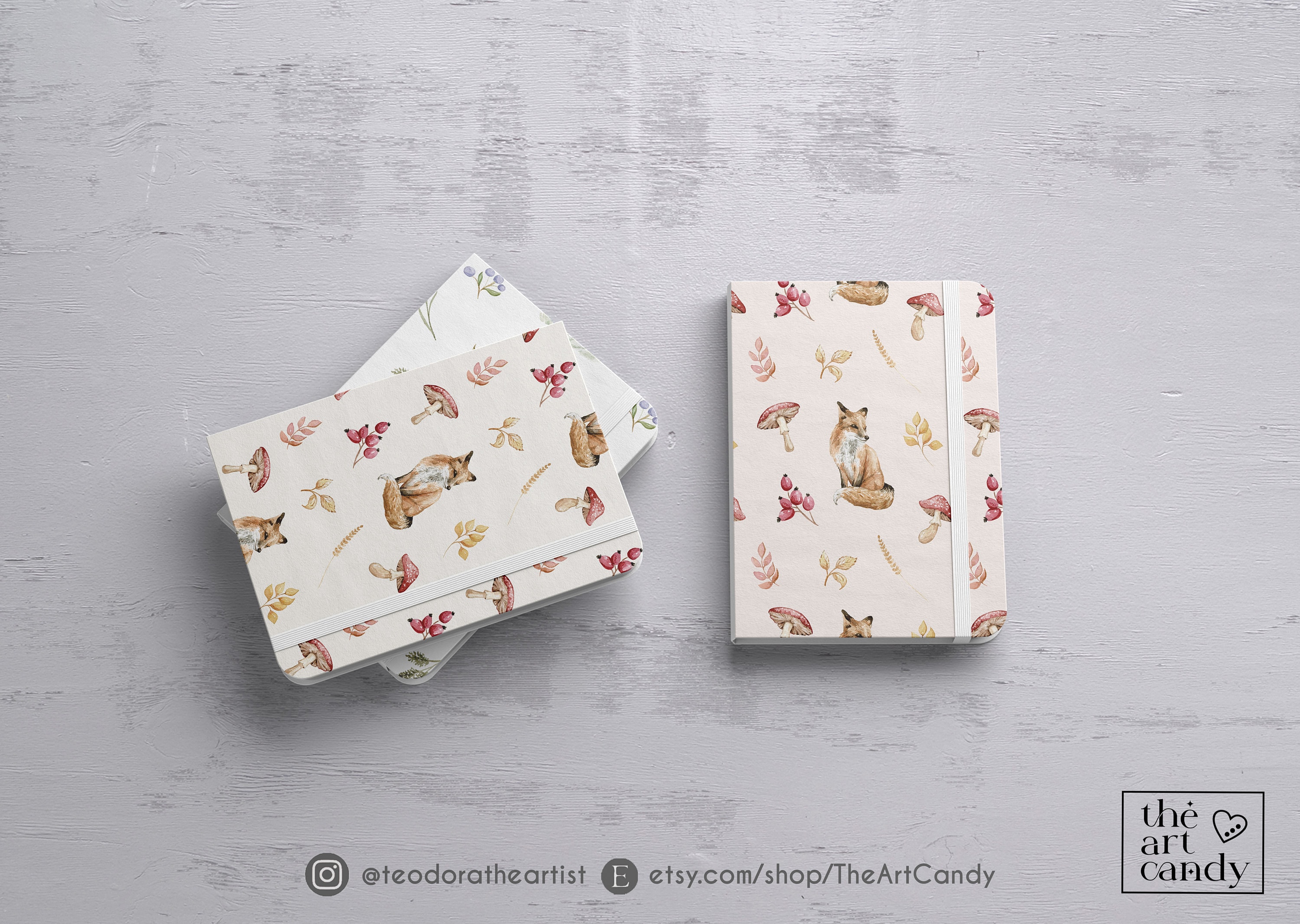 Forest Digital Paper Watercolor Art Woodland Animals Seamless - Etsy