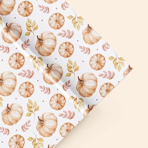 Pumpkin Digital Paper Watercolor Art | Pumpkins Seamless Pattern ...