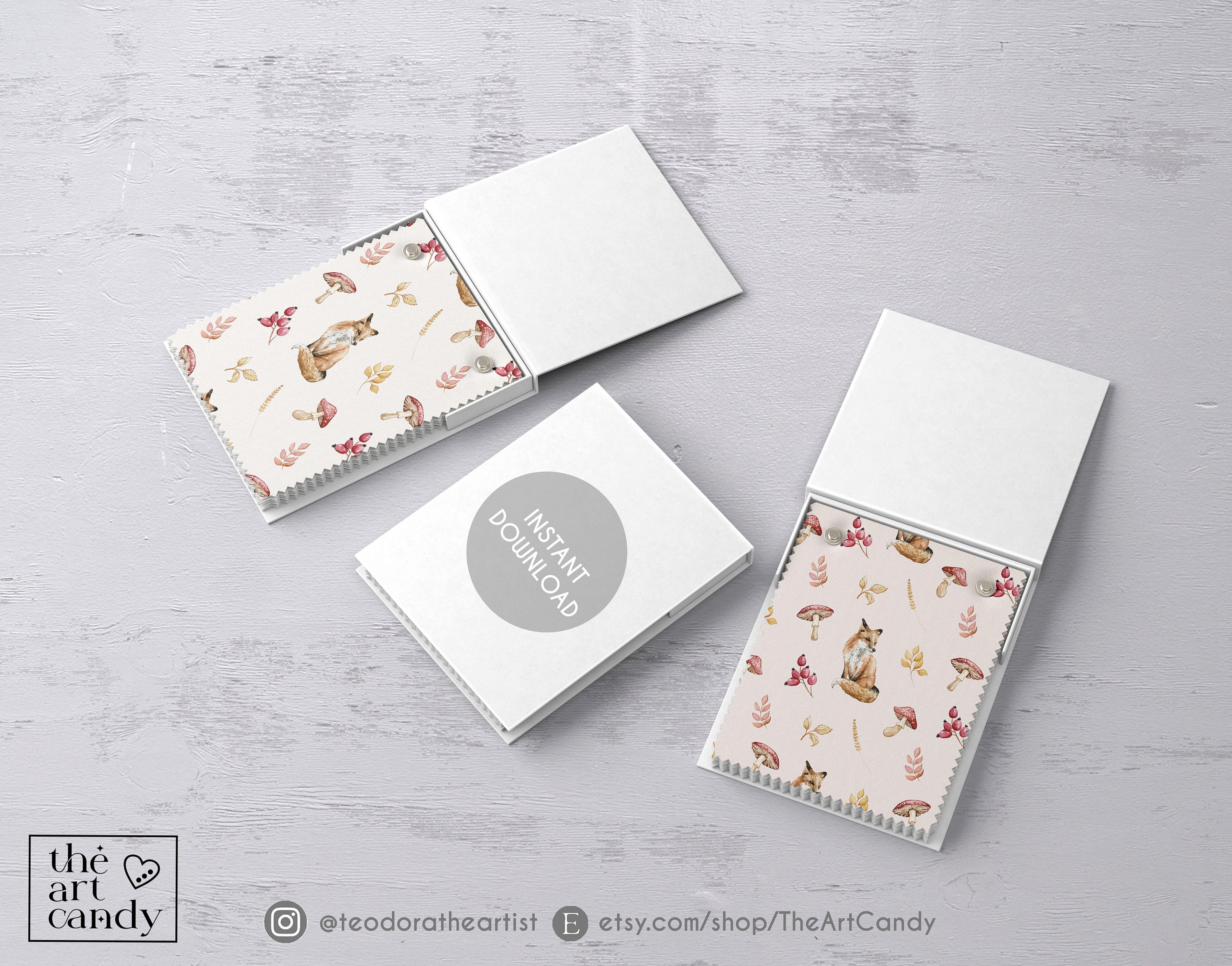 Forest Digital Paper Watercolor Art Woodland Animals Seamless - Etsy