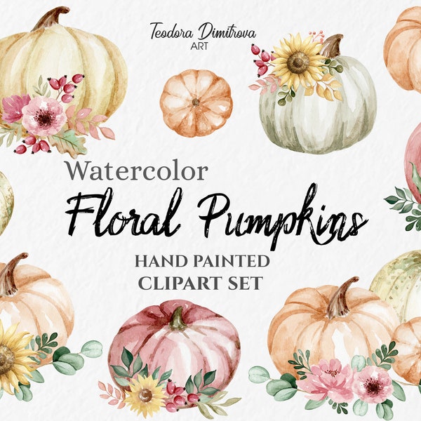 Painted Pumpkins Floral - Etsy