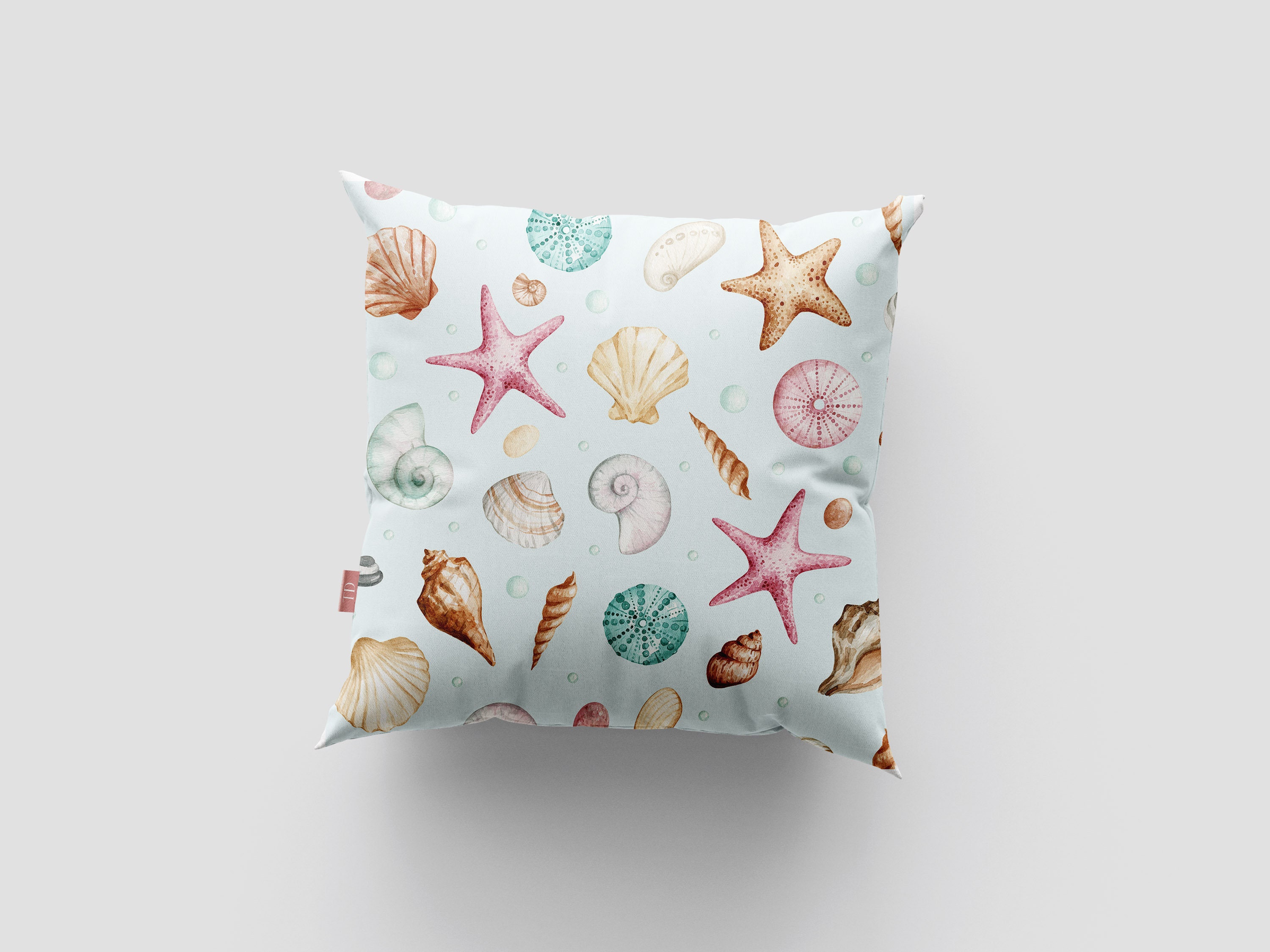 Summer Seamless Pattern Seashells Watercolor Art | Beach Ocean Digital ...