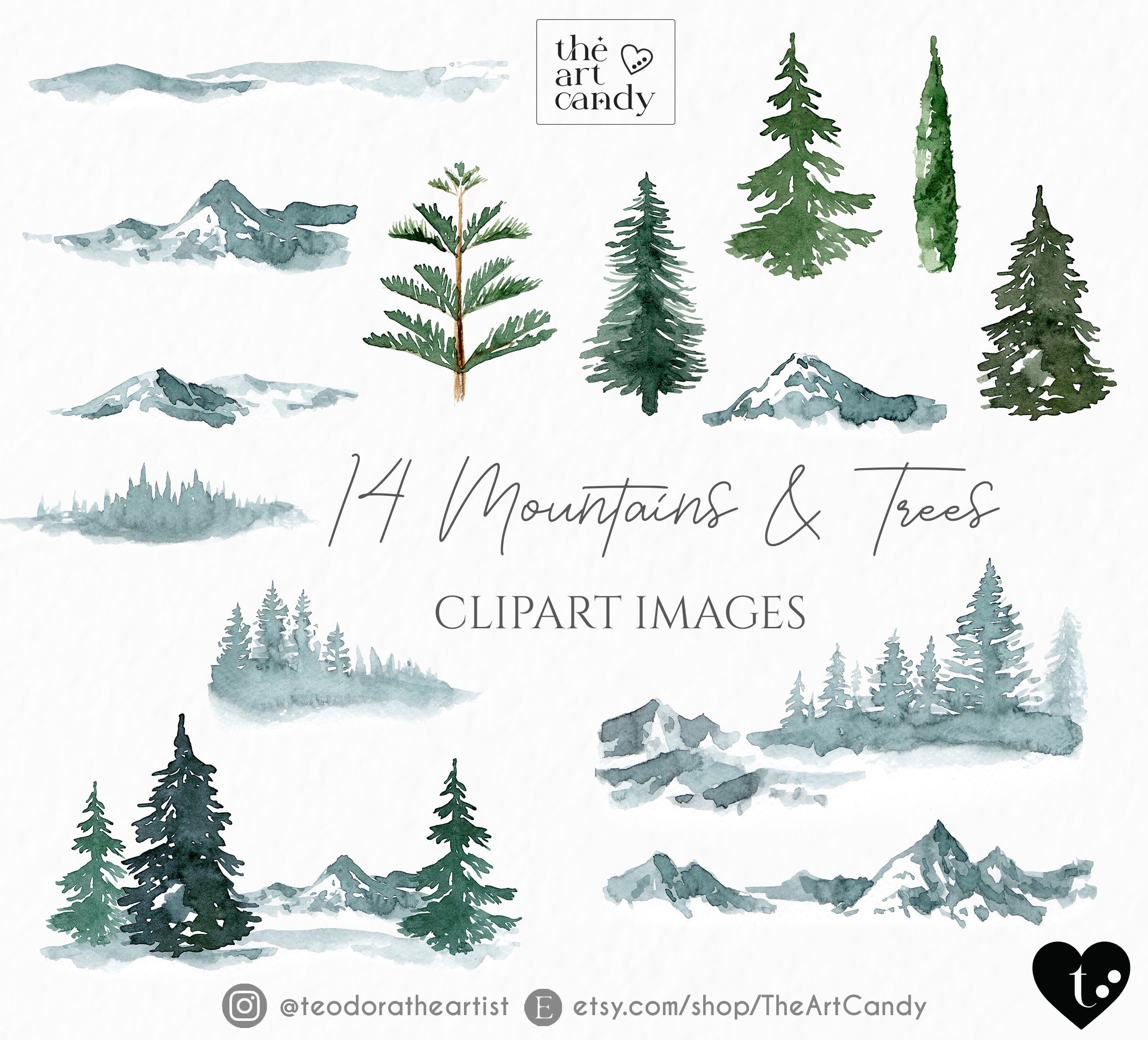 Woodland Animals Watercolor Clipart Bundle Forest Animals - Etsy