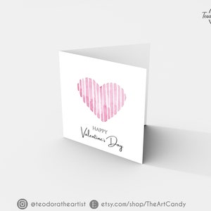 Printable Cards for Valentine's Day With Watercolor Pink - Etsy