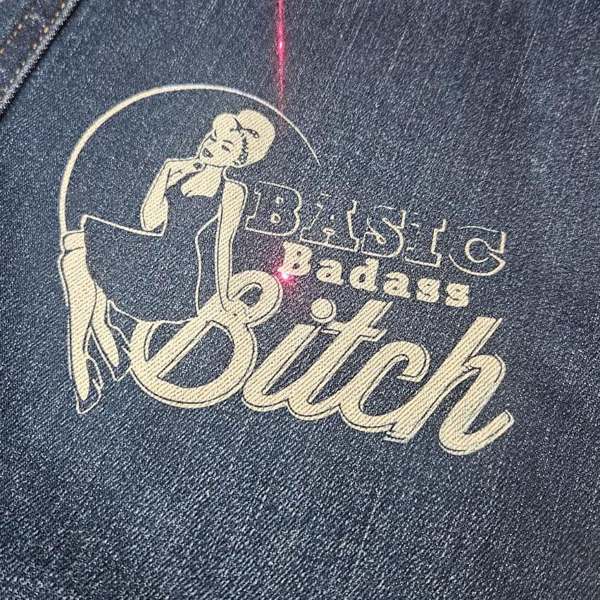 Custom Laser Engraved Jeans or Canvas Material Customized Denim - Etsy
