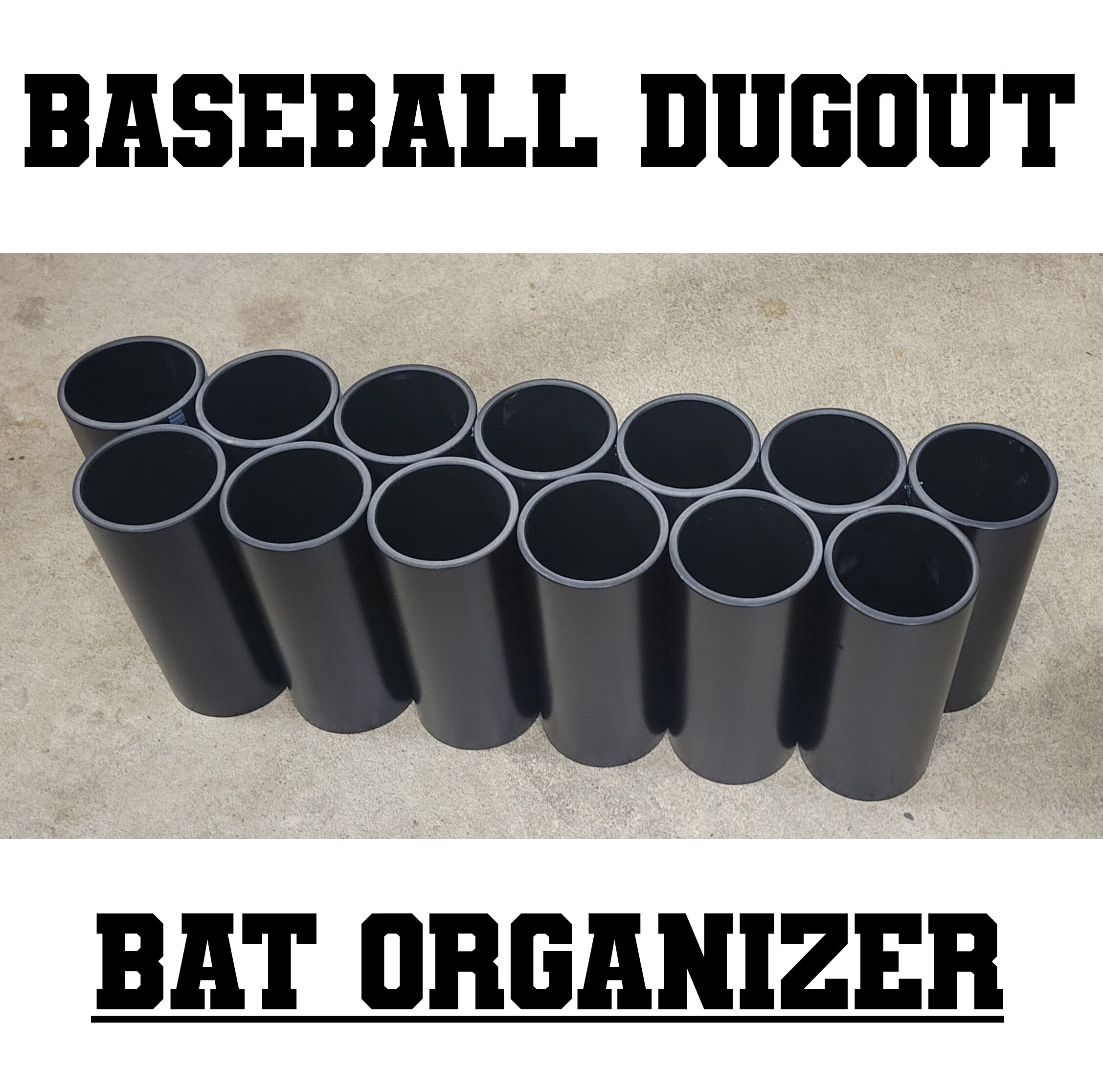 Batstow Dugout: No-assembly Baseball & Softball Bat Stand – Stow, Go ...