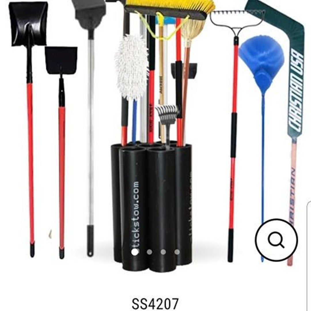 Stickstow Multi: Free-standing Broom, Rake, Stick Organizer for Garage ...