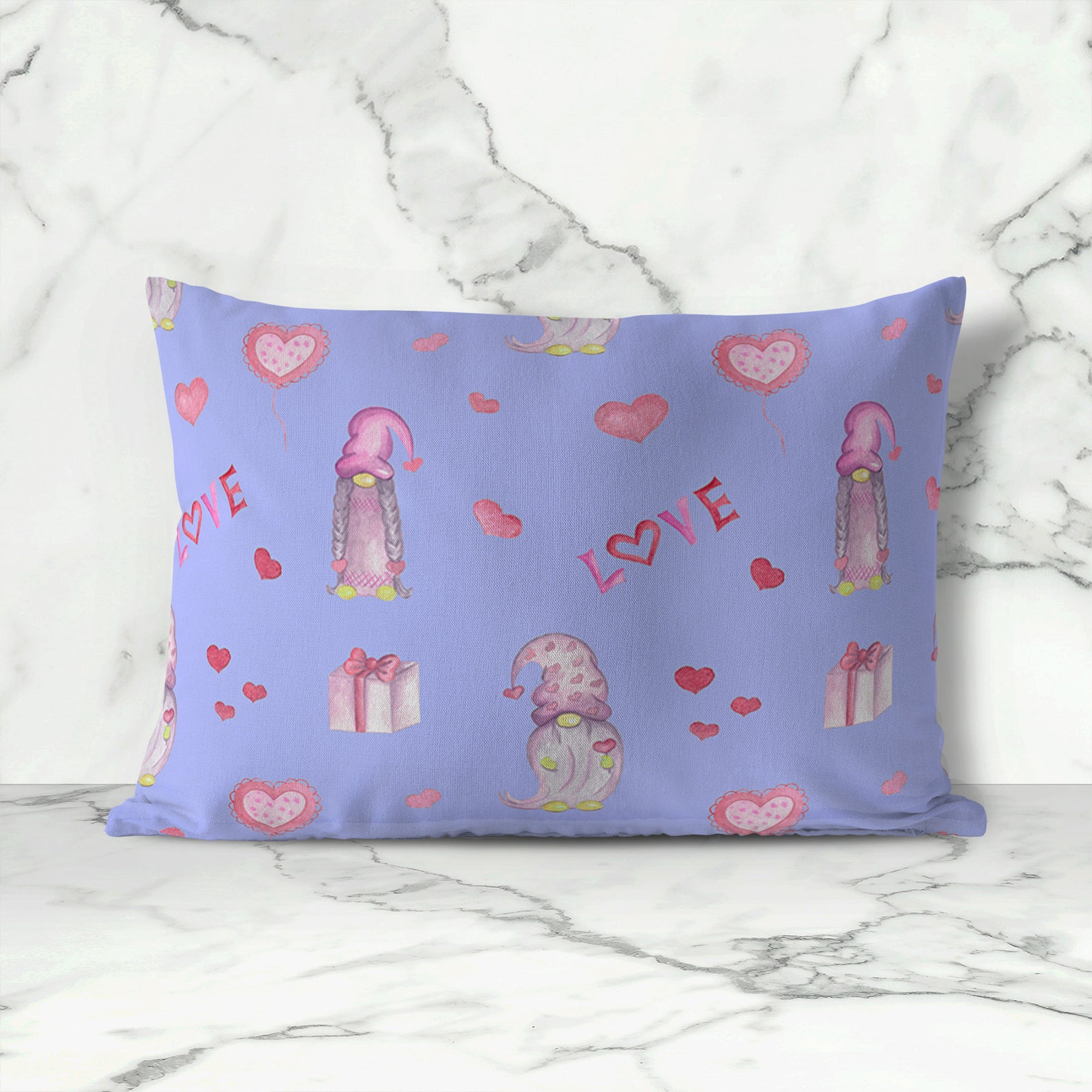 Valentine Gnome Digital Paper Watercolor Gnome Digital Paper - Etsy