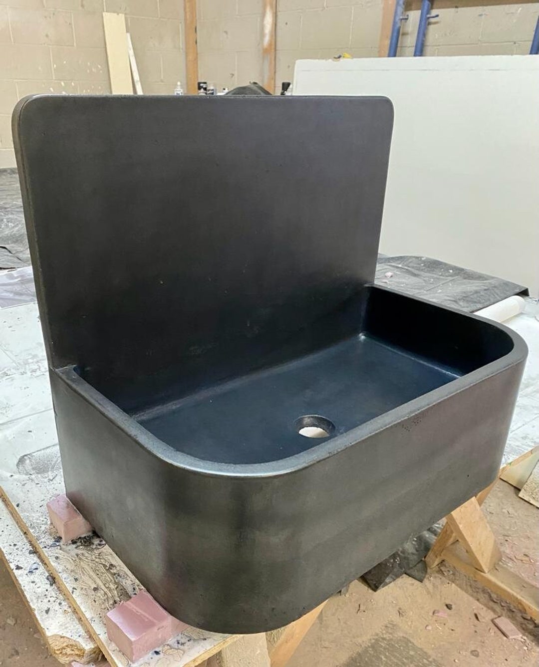 Handmade Mini Basin Sink With Integral Backsplash - Etsy