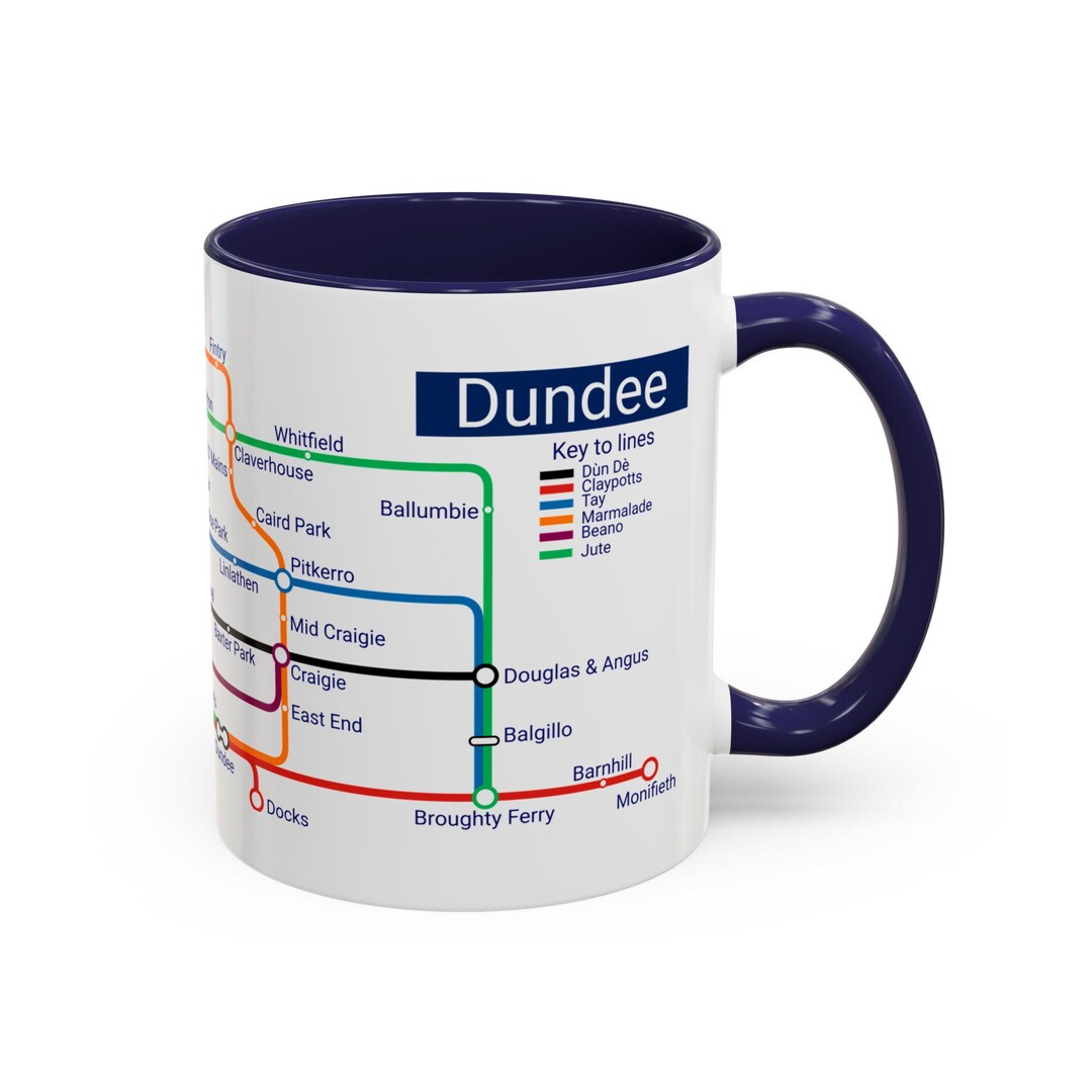 Dundee Scotland Mug: Metro Map Design, Scottish Souvenir - Etsy