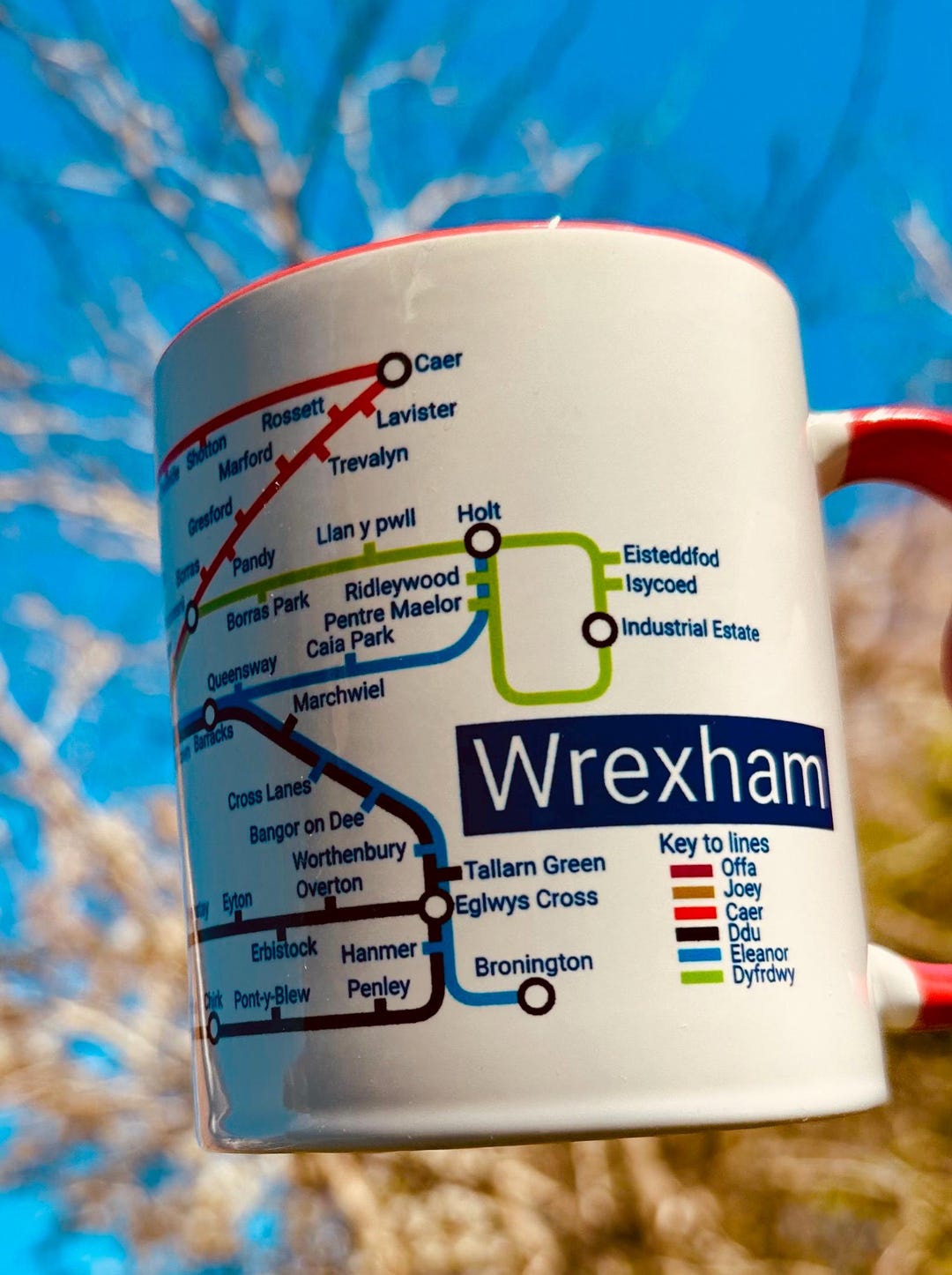Wrexham Wales Metro Mug: Colorful Transport Map, Local Gift - Etsy