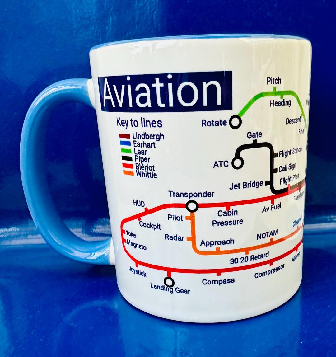 Aviation Metro Mug – Avgeek Gift, Airport Pilot Lingo - Etsy