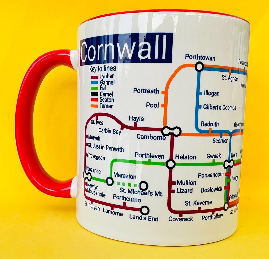 Cornwall Towns and Villages Metro Mug - a Unique Journey Around Kernow ...
