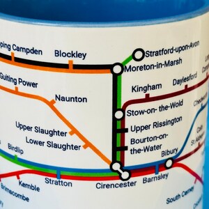 Cotswolds Metro Map Mug: Unique England Travel Gift - Etsy