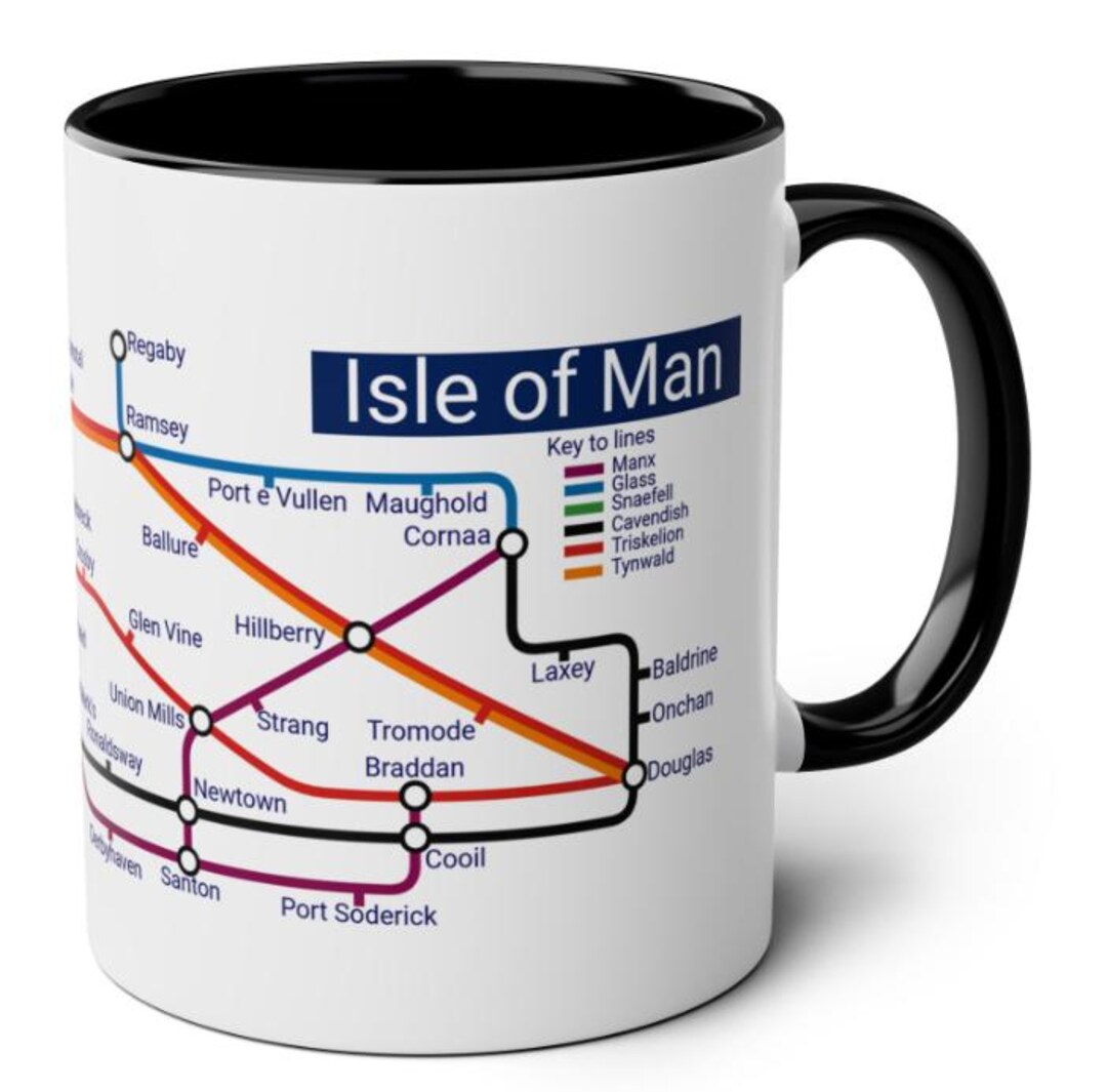 Isle of Man Metro Mug: Manx Souvenir Gift - Etsy UK