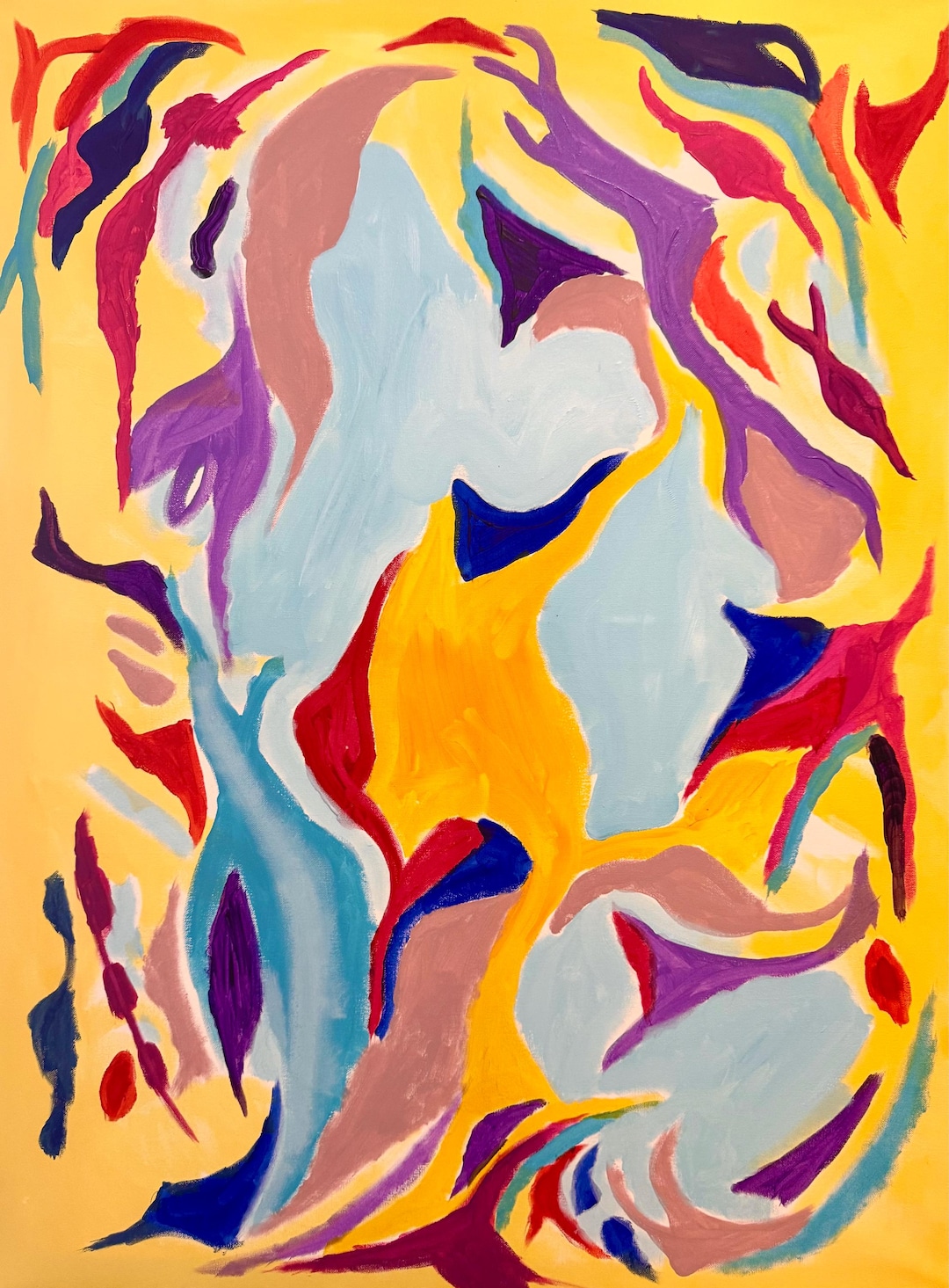 Large Abstract Expressionism Painting on Canvas. Interior Design ...