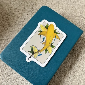 Lemon Shark Vinyl Sticker - Etsy