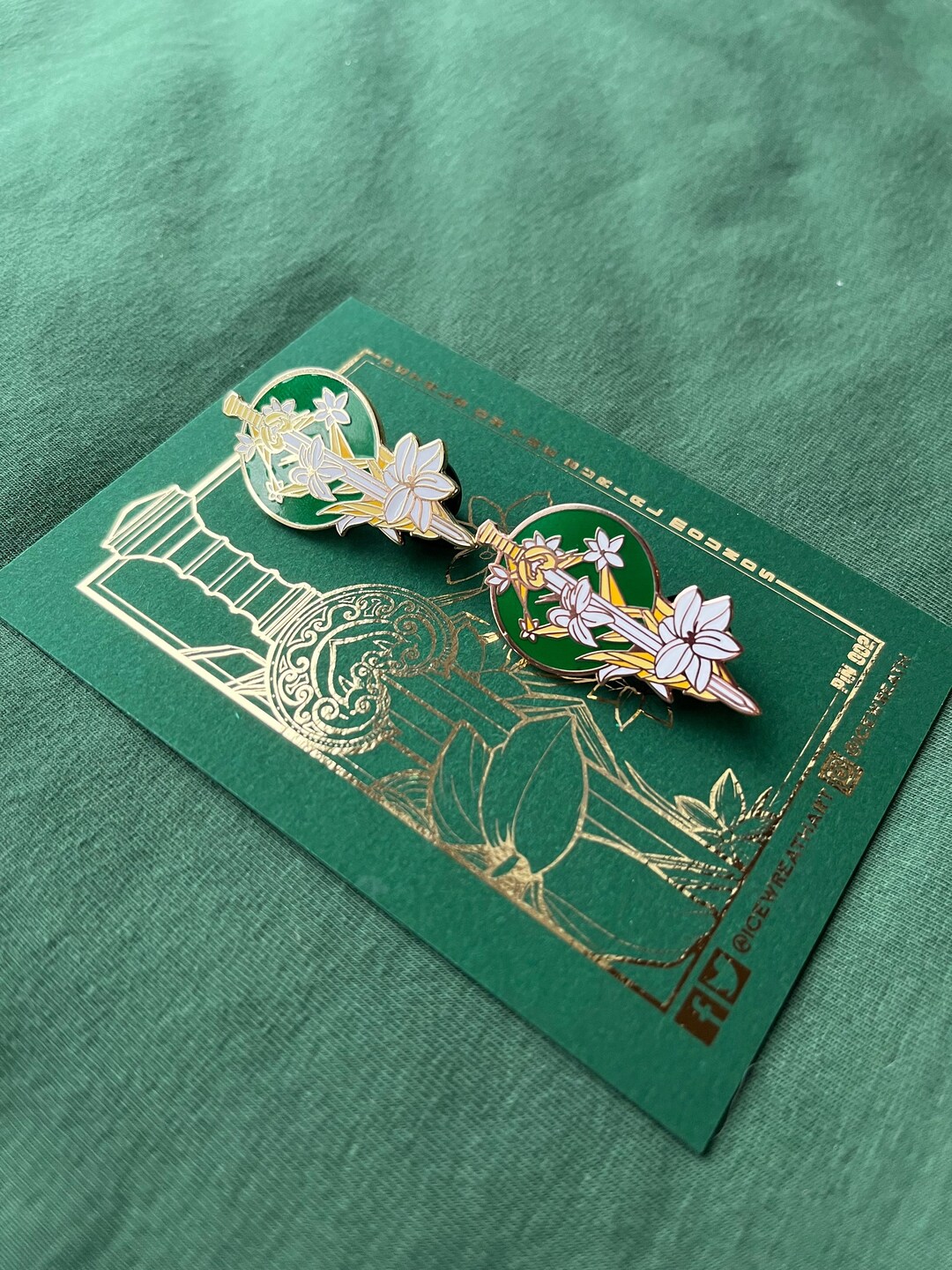 Petals on the Burial Mounds | Mini Variant | 40mm Enamel Pin - Etsy