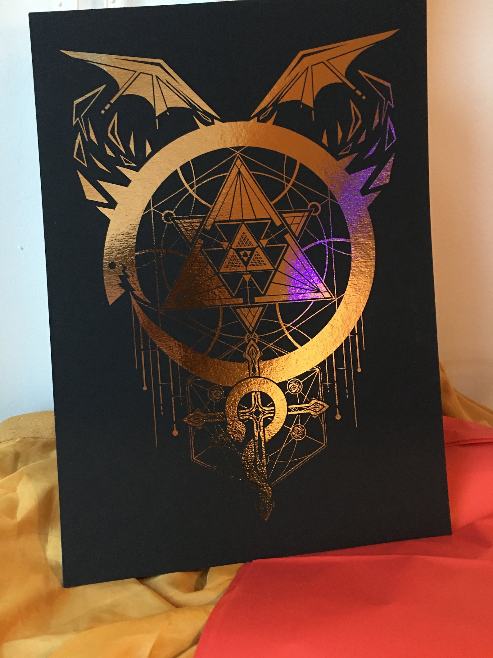 Gilded Snakes of Alchemy A4 Gold Foil Print - Etsy UK