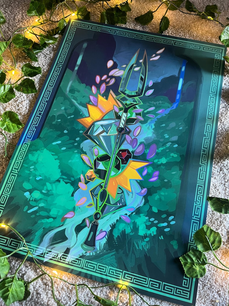 Spear of Elysium | A4 & A3 Holographic Foil Print - Etsy