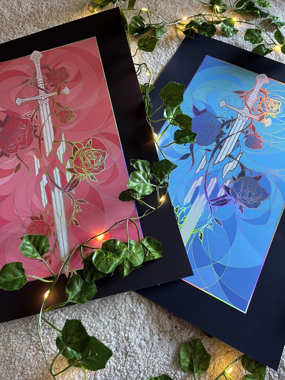 Roses of the Broken Sword | A3 Holographic Foil Print - Etsy