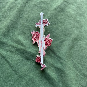 Roses of the Broken Sword | RED Variant | 80mm Enamel Pin - Etsy