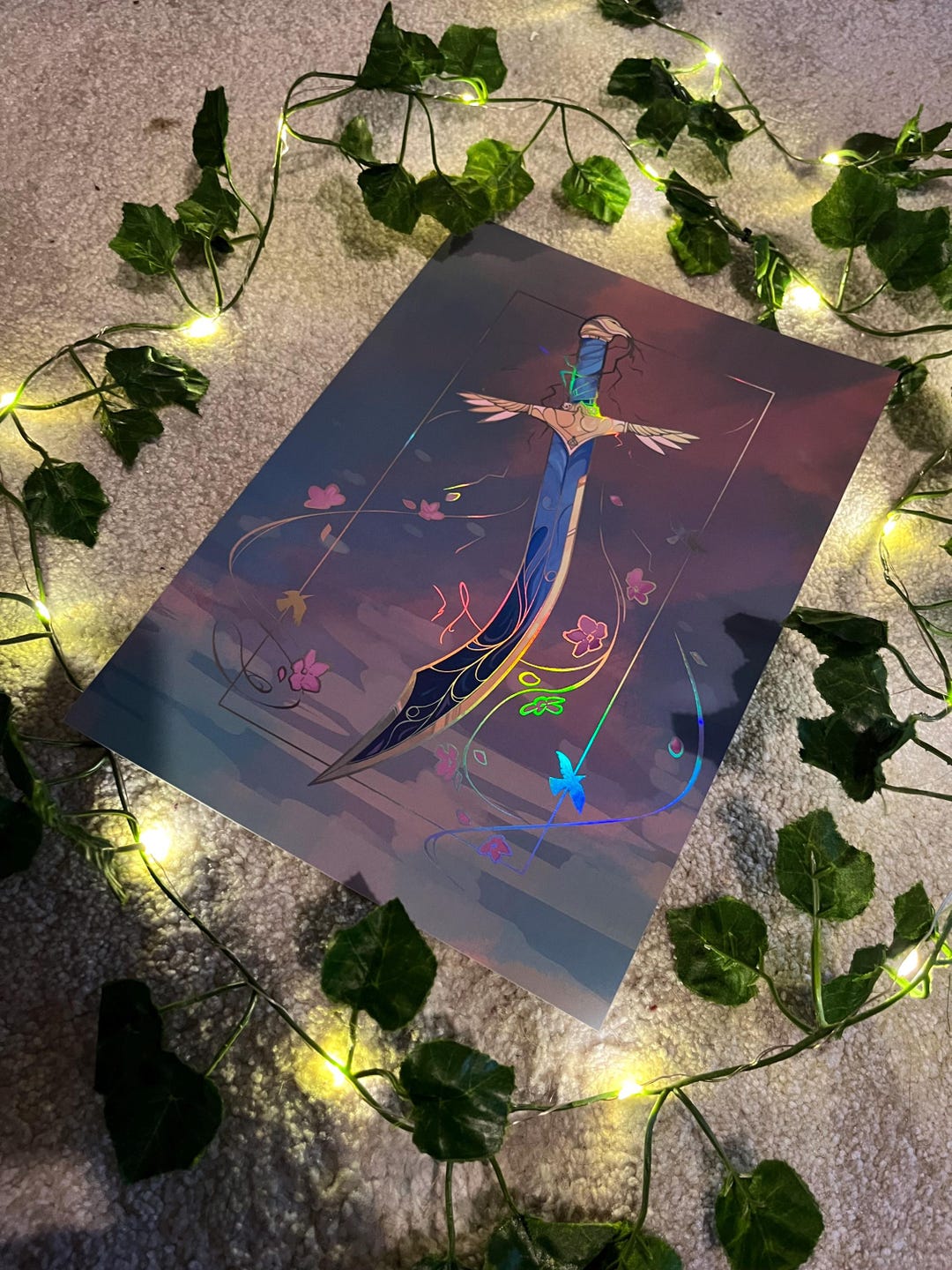 Air | Primordial Elements Series | A4 & A3 Holographic Foil Print - Etsy