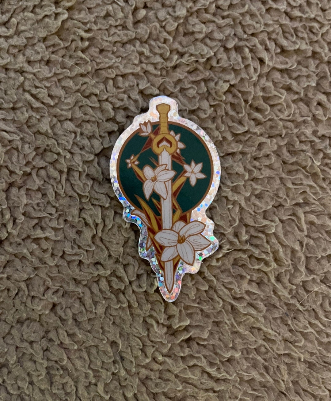 Petals on the Burial Mounds Glitter Sticker 6 X 3.5 Cm - Etsy