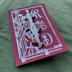 Roses of the Broken Sword | RED Variant | 80mm Enamel Pin - Etsy