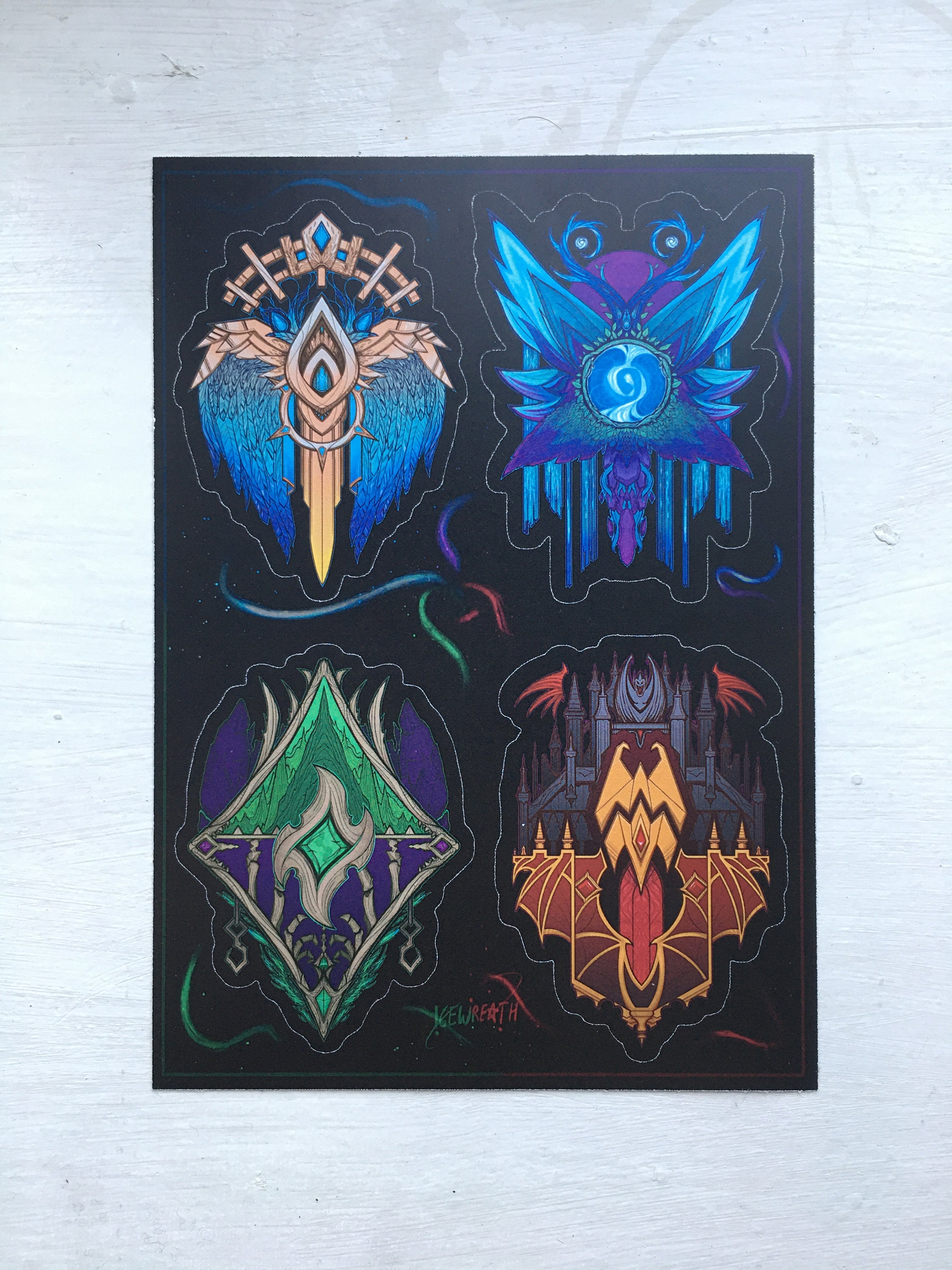World of Warcraft Shadowlands Covenant Sticker Sheet: Kyrian / Night ...