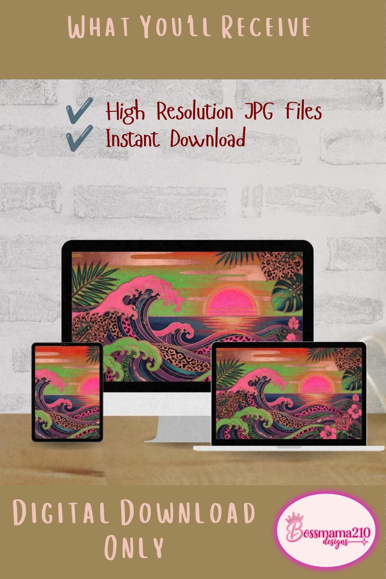 Neon Pink Vaporwave iPad Wallpaper Aesthetic, Tablet Background, Cute ...