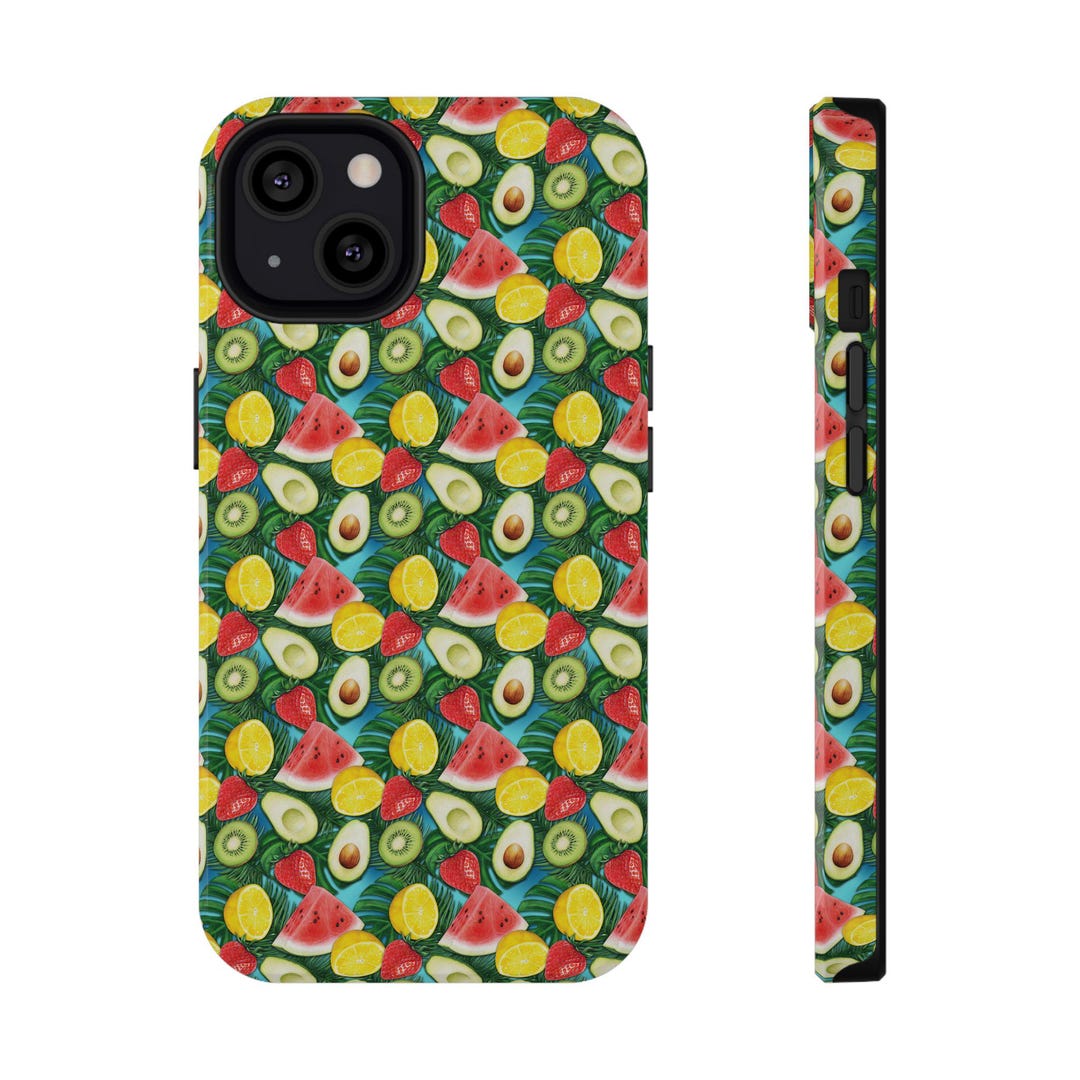 Avocado Lemon Watermelon Pattern Phone Case | Impact-resistant Case - Etsy