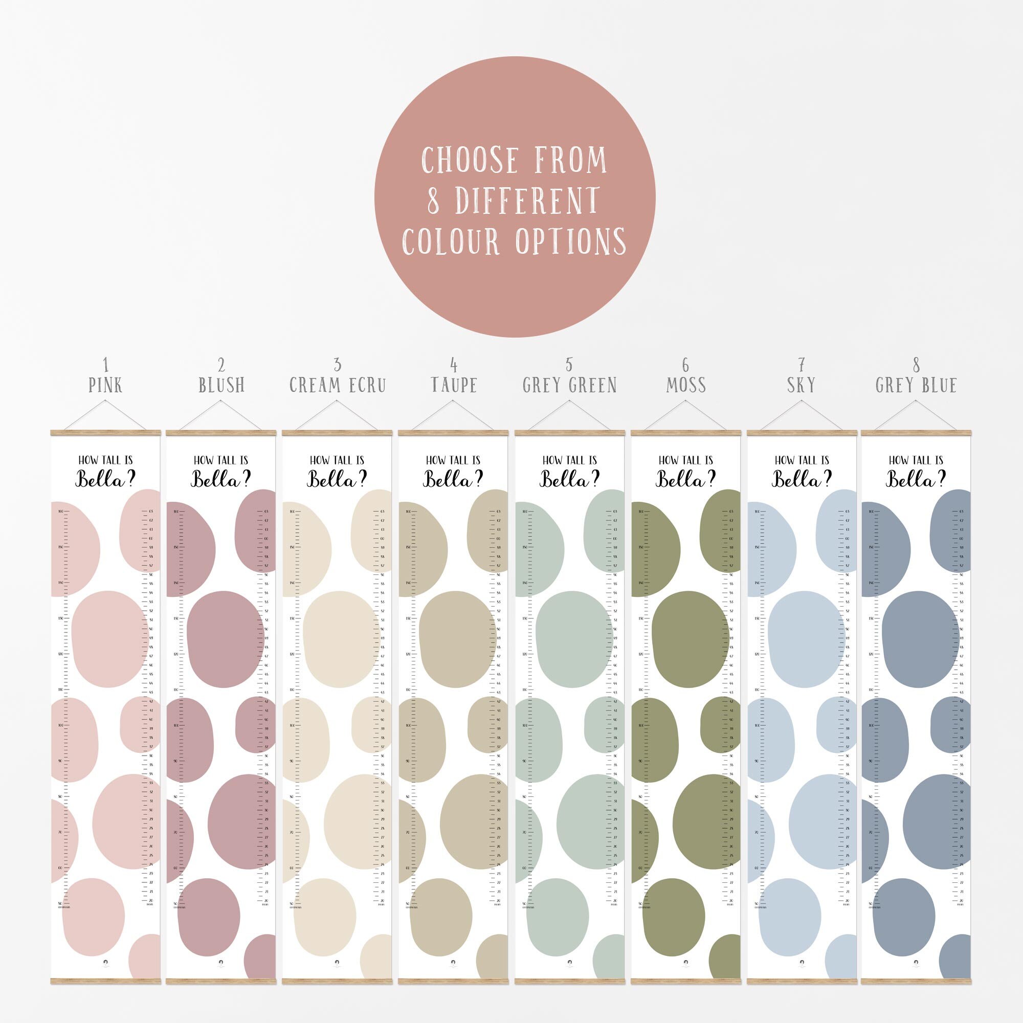 Personalised Kids Canvas Height Chart Scandi Kids Bedroom - Etsy