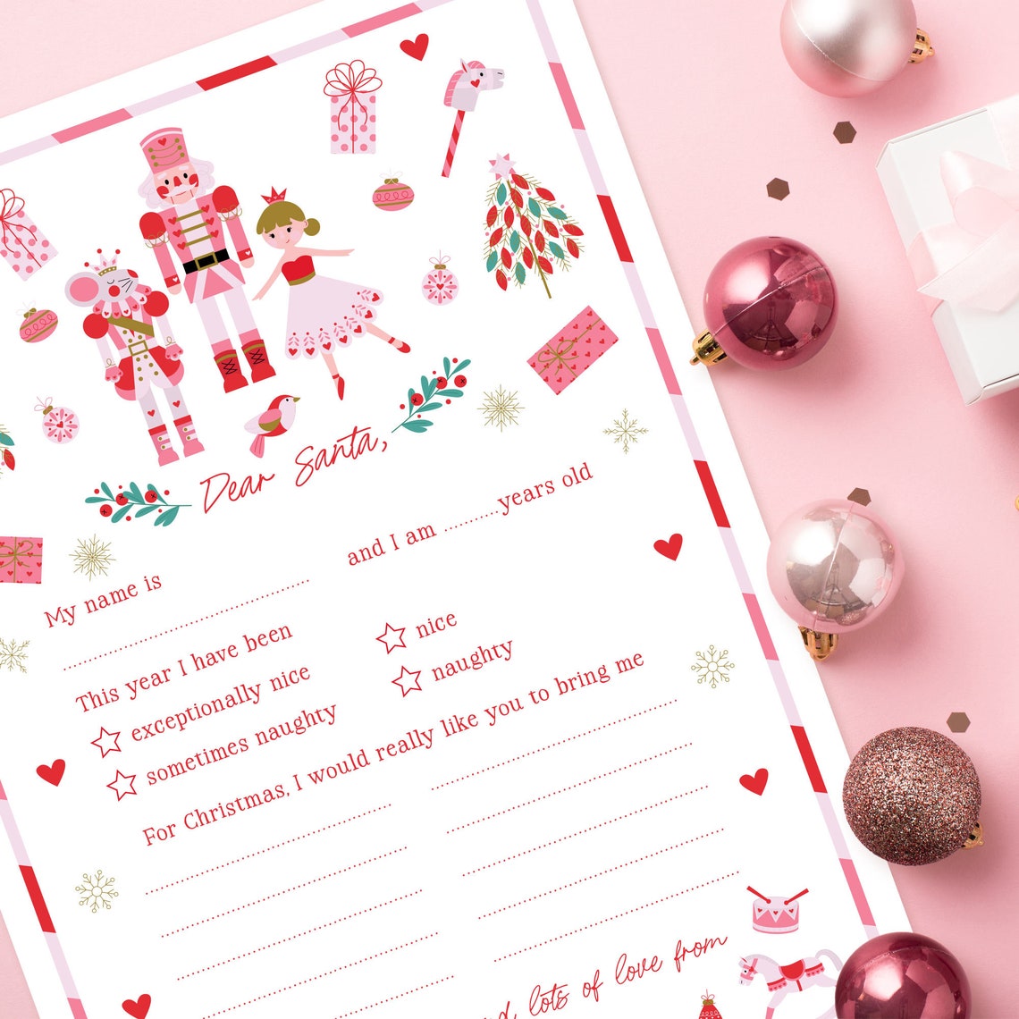 Printable Santa Letter for Kids Digital Download Christmas Letter to ...