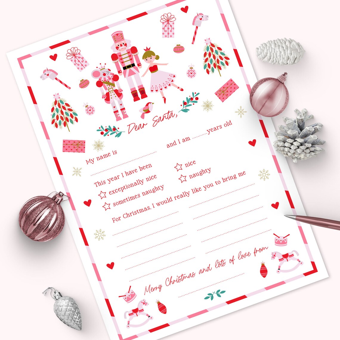 Printable Santa Letter for Kids Digital Download Christmas Letter to ...