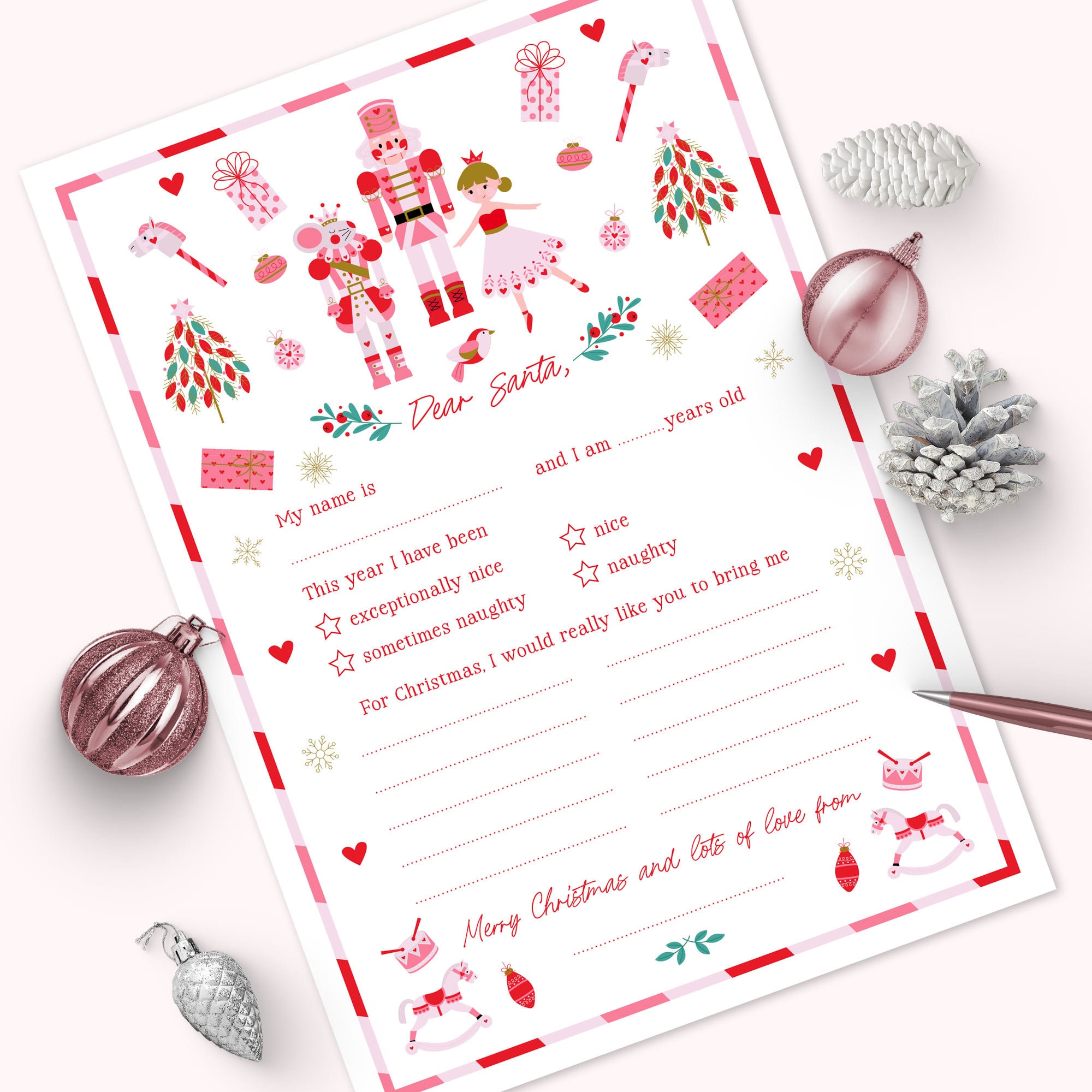 Printable Santa Letter for Kids Digital Download Christmas Letter to ...