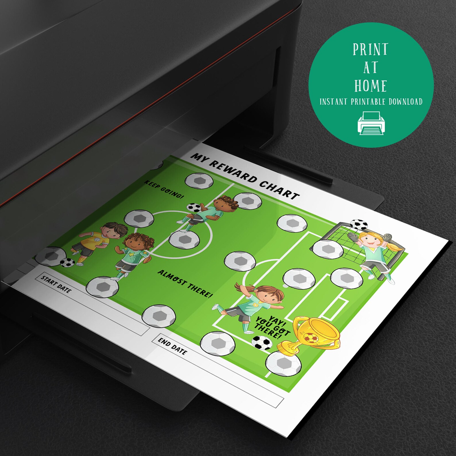 Reward Chart, Printable Football Reward Chart, Toddler Reward Chart ...