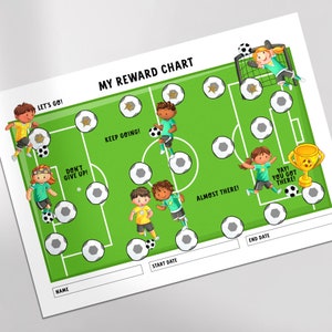 Reward Chart, Printable Football Reward Chart, Toddler Reward Chart ...