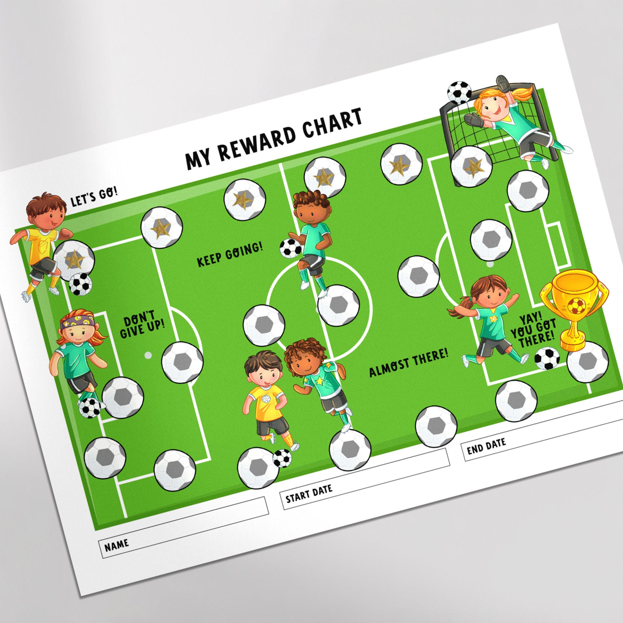 Reward Chart, Printable Football Reward Chart, Toddler Reward Chart ...