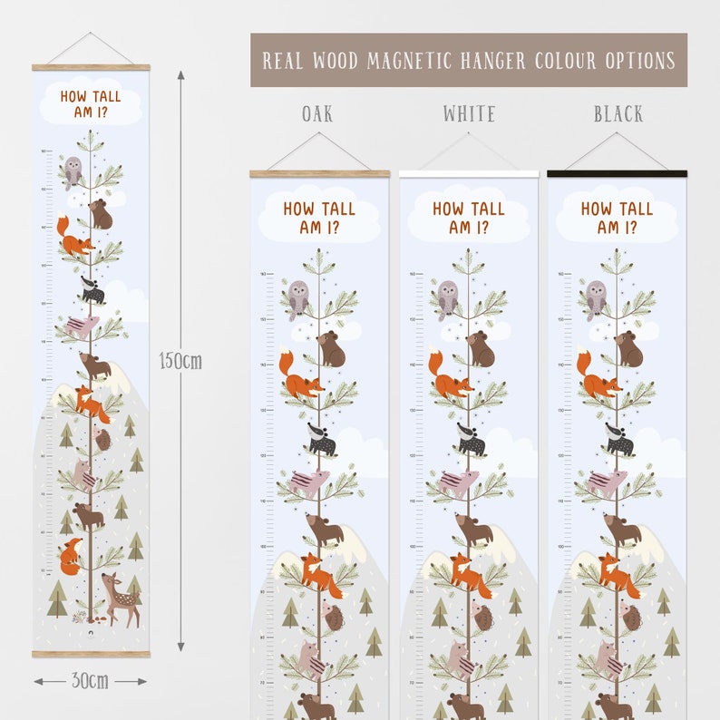 Tabla de altura de los niños de How Tall Am I - Etsy México