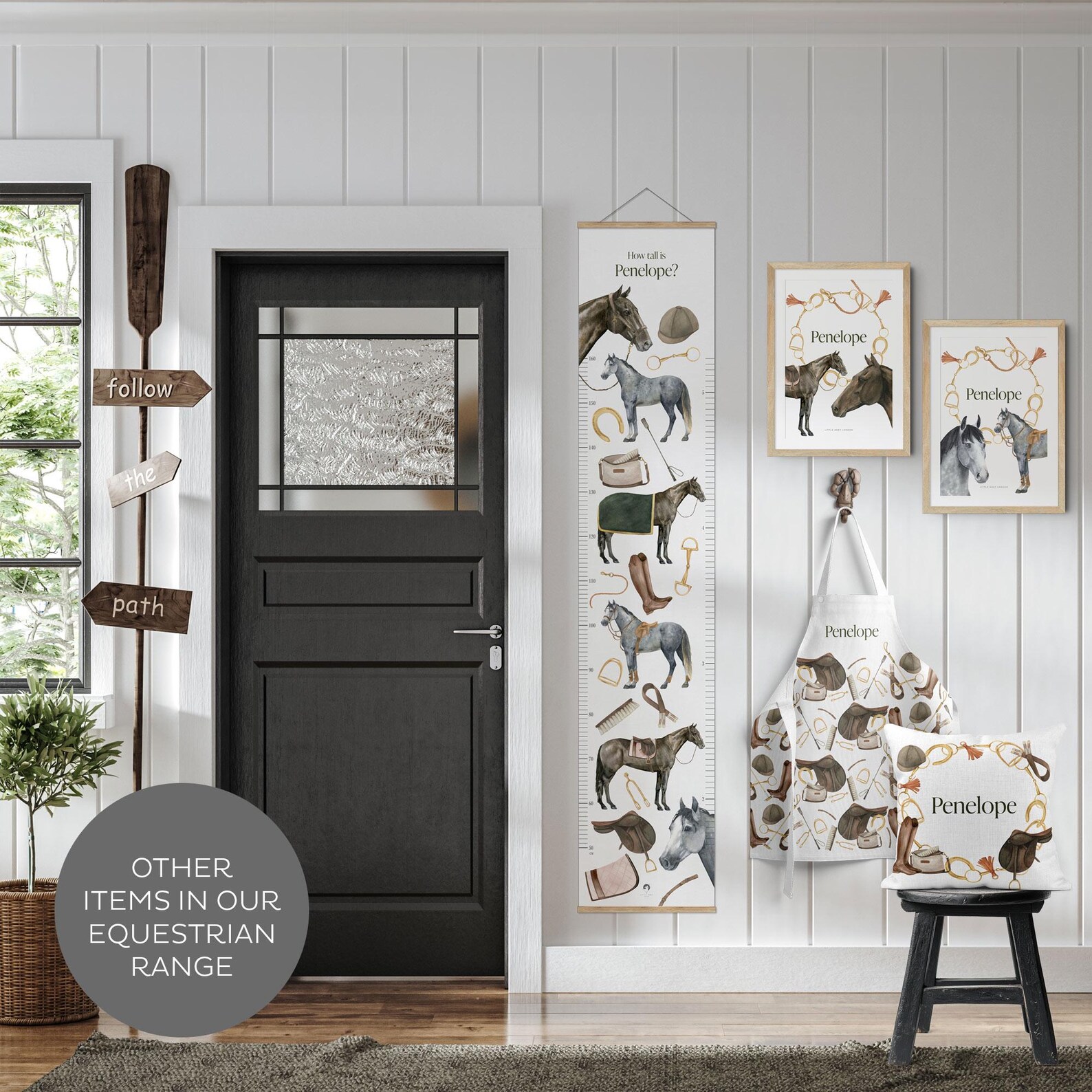 Personalised Horse Name Wall Art, Horse Wall Art, Equestrian Nursery ...