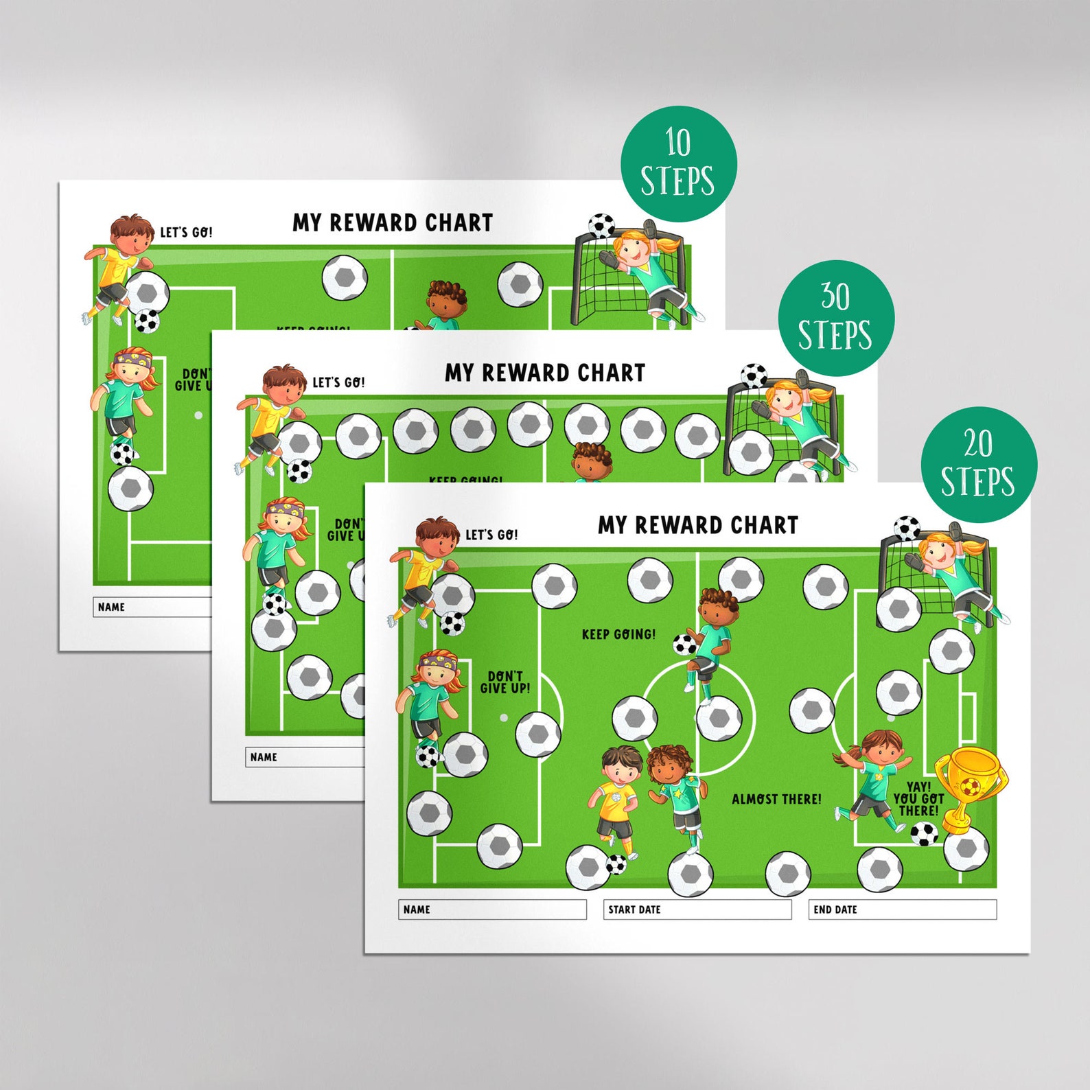 Reward Chart, Printable Football Reward Chart, Toddler Reward Chart ...