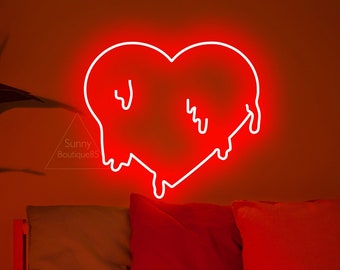 Melting Heart Neon Sign - Etsy