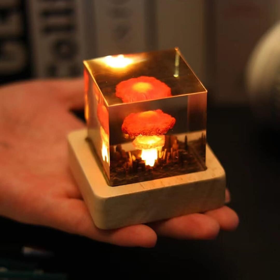Atomic Bomb Resin Night Lamp, Explosion Resin Diorama, Bomb Resin Lamp ...