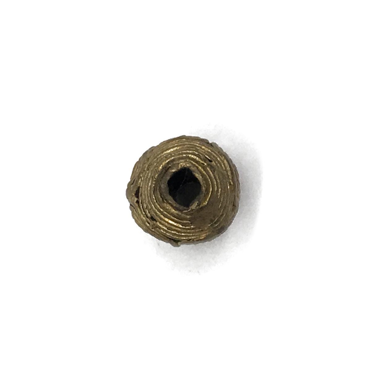 Ghanaian African Brass Bicone Bead pack of 2 20mm Length, 14mm Width ...