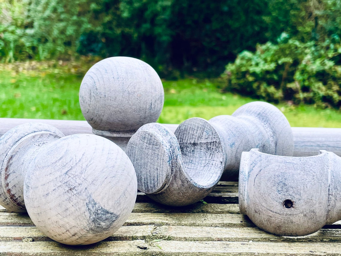 Gorgeous Reclaimed Wood Style Rustic Curtain Rod Rail Poles in Various ...