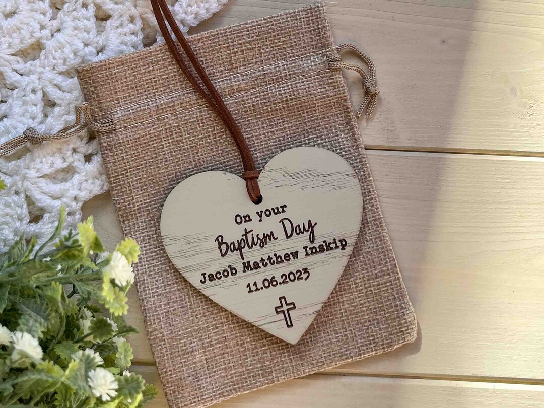 Personalised Baptism Sign, Baptism Gift Tag, Wooden Engraved Baptism ...